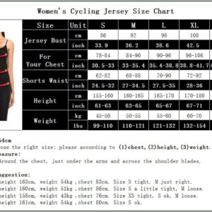 PSPORT Women's Cycling Clothing Suit Road Cycling Jersey Sets Team Bike Clothes Ladies Biking Outfits with 3 Rear Pocket