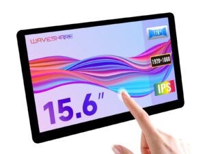 waveshare 15.6inch capacitive touch screen lcd compatible with raspberry pi 4b/3b+/3a+/2b/b+/a+/zero/zero w/wh/zero 2w cm3+/4 1920×1080 resolution hdmi ips supports jetson nano/windows