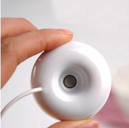 Portable Mini Humidifier Doughnut-shaped USB Atomization Spray Humidifier for Home Office Car(White)