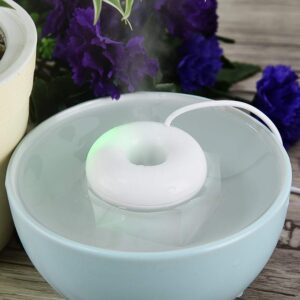 Portable Mini Humidifier Doughnut-shaped USB Atomization Spray Humidifier for Home Office Car(White)