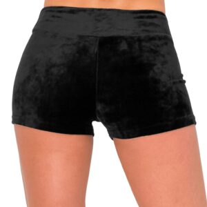 ALWAYS Women's Velvet Pajama Shorts - Premium Soft Fluffy Plush Lounge PJ Short Pants Black M