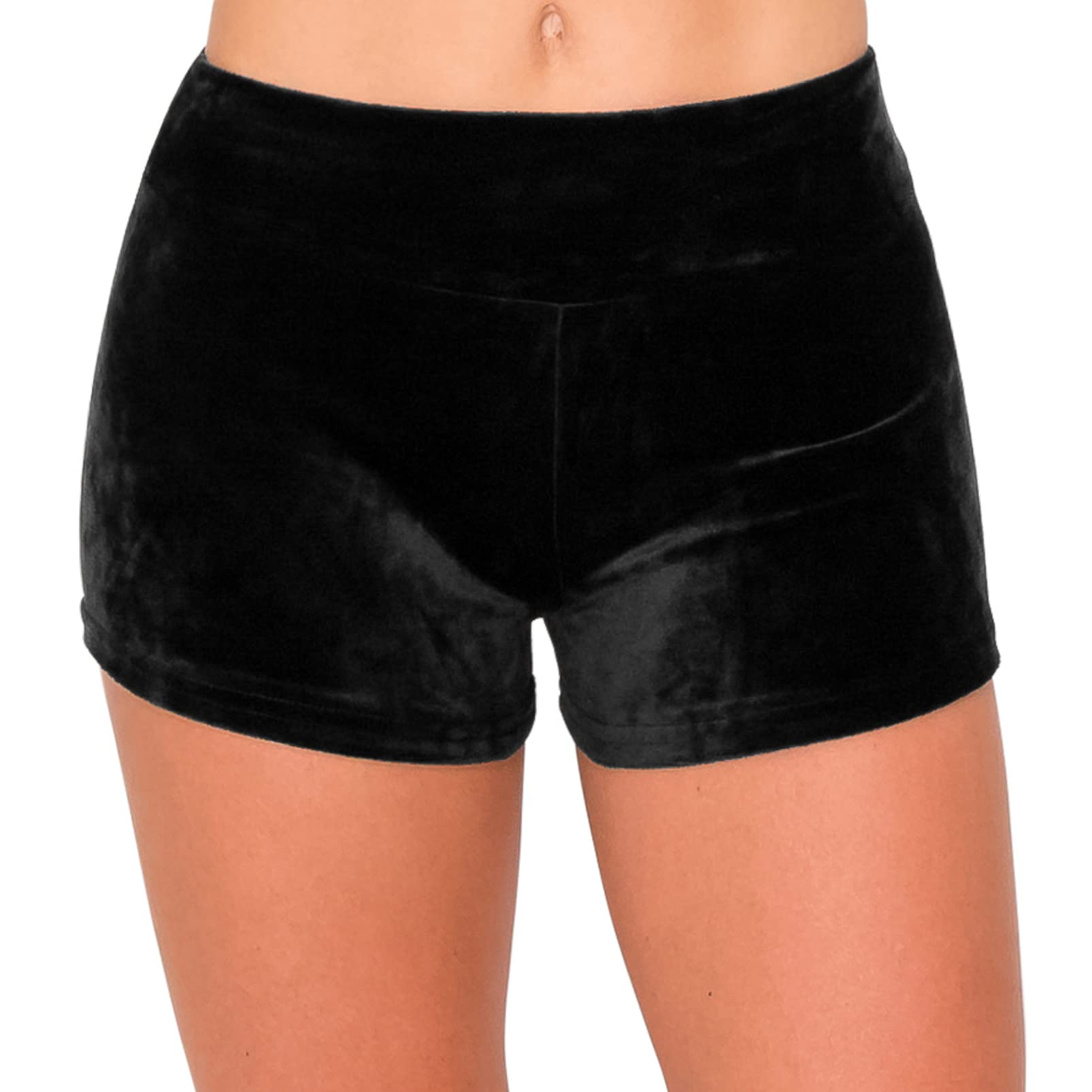 ALWAYS Women's Velvet Pajama Shorts - Premium Soft Fluffy Plush Lounge PJ Short Pants Black M