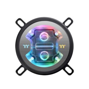 thermaltake pacific w7 plus 16.8 million rbg color software enabled (tt rgb plus/alexa/razer chroma) amd/intel (lga 1200) built-in temp sensor cpu water block cl-w279-cu00sw-a