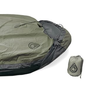 aquaquest pharaoh bivy sack, waterproof outer shell for sleeping bag, minimalist stealth shelter, olive drab