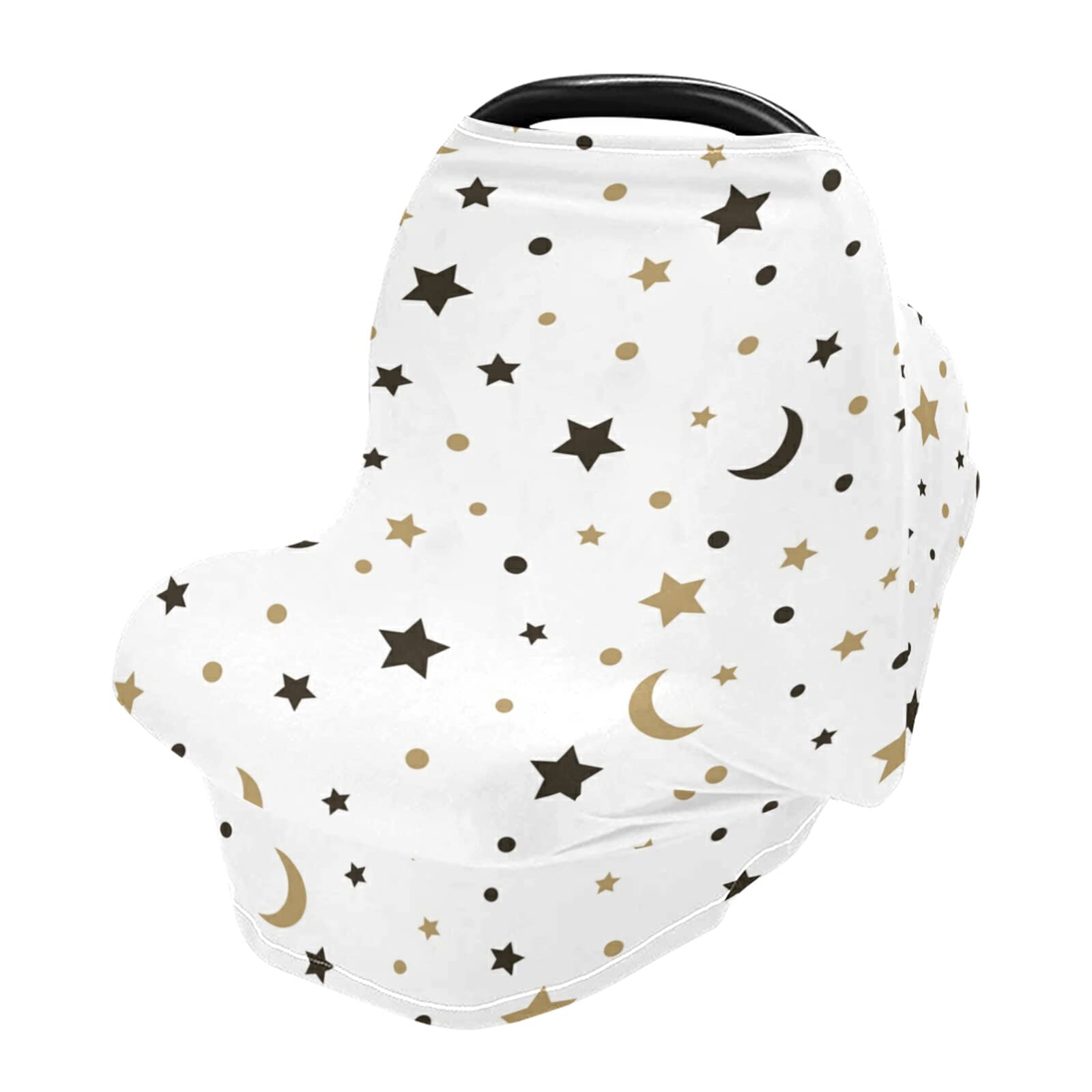 Nursing Cover Breastfeeding Scarf Stars Moon Polka Dot - Baby Car Seat Covers, Infant Stroller Cover, Carseat Canopy(801c)