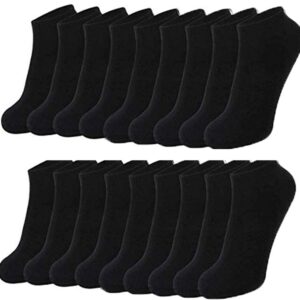 GHJFGF Womens Socks Ankle Causal Thin Low Cut Cotton Athletic Short Socks 10 Pairs (Black)