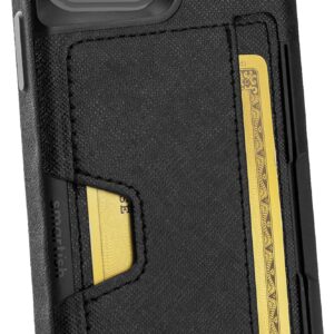 Smartish iPhone 12/12 Pro Wallet Case - Wallet Slayer Vol. 2 [Slim Protective Kickstand] Credit Card Holder (Silk) - Black Tie Affair