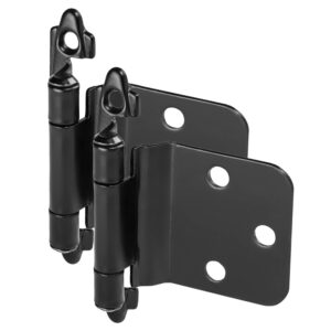 25 pair pack - cosmas 16890-fb flat black cabinet hinge variable overlay with 30 degree reverse bevel (pair) [16890-fb]