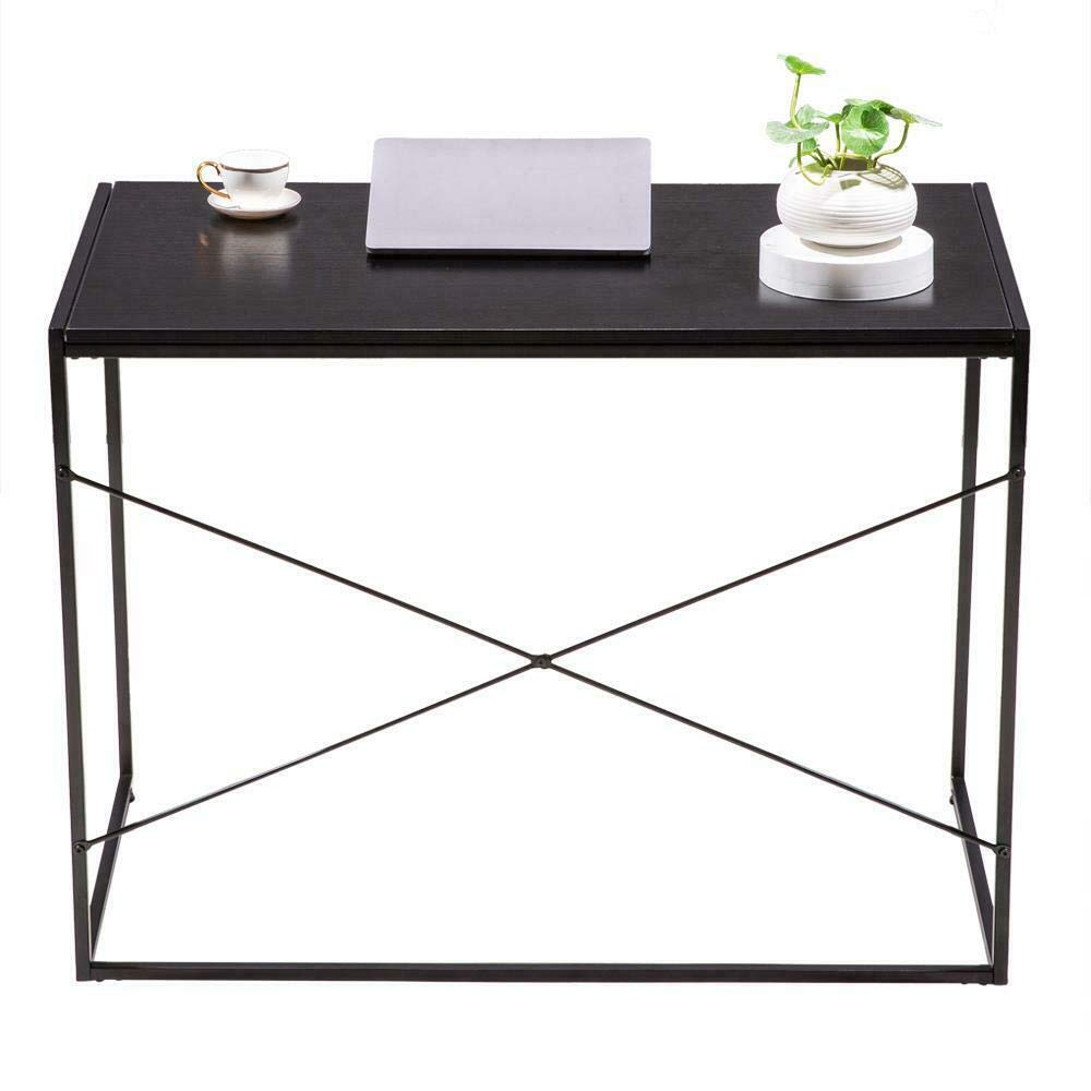 TimmyHouse Desk Writing Home Office Computer Modern Simple Study Industrial Style Black New