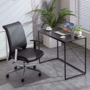 TimmyHouse Desk Writing Home Office Computer Modern Simple Study Industrial Style Black New