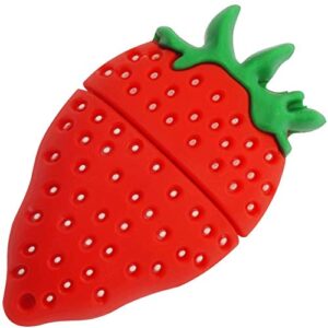 LEIZHAN 4 x 32GB Fruits USB Flash Drive Cute Banana Thumb Drive Pineapple Pendrive Strawberry Photo Stick Carrot Computer Memory Stick USB 2.0 Creative Backup Drive