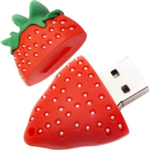 LEIZHAN 4 x 32GB Fruits USB Flash Drive Cute Banana Thumb Drive Pineapple Pendrive Strawberry Photo Stick Carrot Computer Memory Stick USB 2.0 Creative Backup Drive