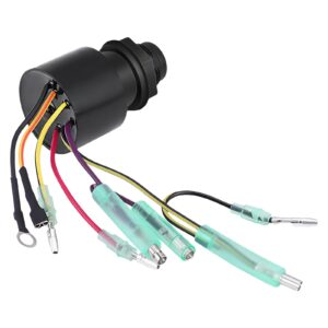 87-17009A2 87-17009A5 Boat Ignition Switch Replacement for Mercury Mariner Outboard Motor Control Box Ignition Key Switch with 2 Keys 3 Position 6 Wire Connectors for Mercury Push Choke Ignition