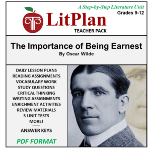 homeschool and online learning novel study guide for the importance of being earnest