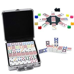 essajoy mexican train dominoes set dominoes set for adults double 12 dominoes 91 tiles dominoes set (mexican train dominoes set) (mexican train dominoes)