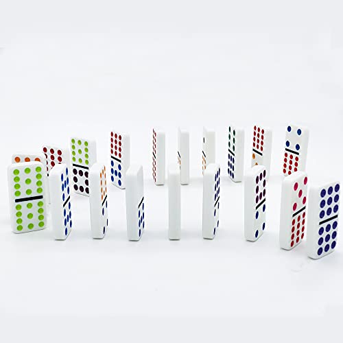 ESSAJOY Mexican Train Dominoes Set Dominoes Set for Adults Double 12 Dominoes 91 Tiles Dominoes Set (Mexican Train Dominoes Set) (Mexican Train Dominoes)