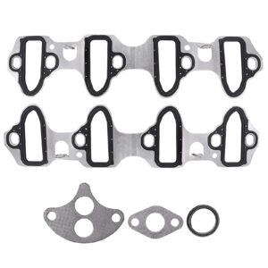 intake manifold gasket set - compatible with 4.8l 5.3l 6.0l chevy silverado, suburban, tahoe, gmc sierra, yukon, savana, cadillac escalade - replace 89060413 ms98016t