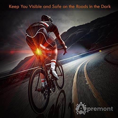 Apremont 450 Lumen Bike Lights Front and Back Set - Bicycle Accessories for Night Riding - USB Rechargeable Bike Light Set, Waterproof, LED Safety Flashlight Cycling Accessories - Adult Kid MTB Helmet