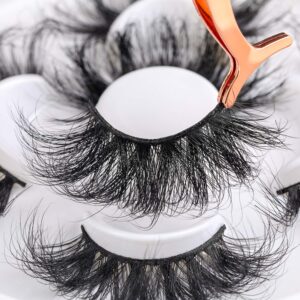 25mm 3D Mink Lashes Full Volume Mink Eyelashes Fluffy Volume Dramatic 25mm Mink Lashes Extension Cruelty-free Siberian Mink Strip Eyelashes (06 61 82 mix)…………