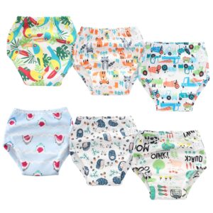 potty training underwear for boys and girls,plastic waterproof pants for baby at night-6 pack