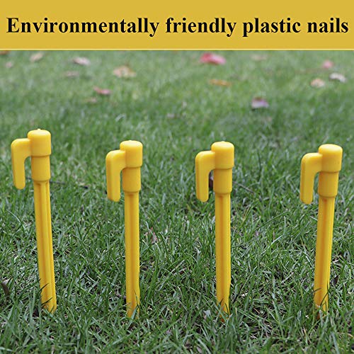 PZRT 8pcs Outdoor Camping Tent Stakes Pegs Pins Trip Plastic Tent Nails Yellow Tent Accessories