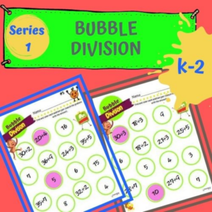 bubble division worksheets (series 2) : k – 2