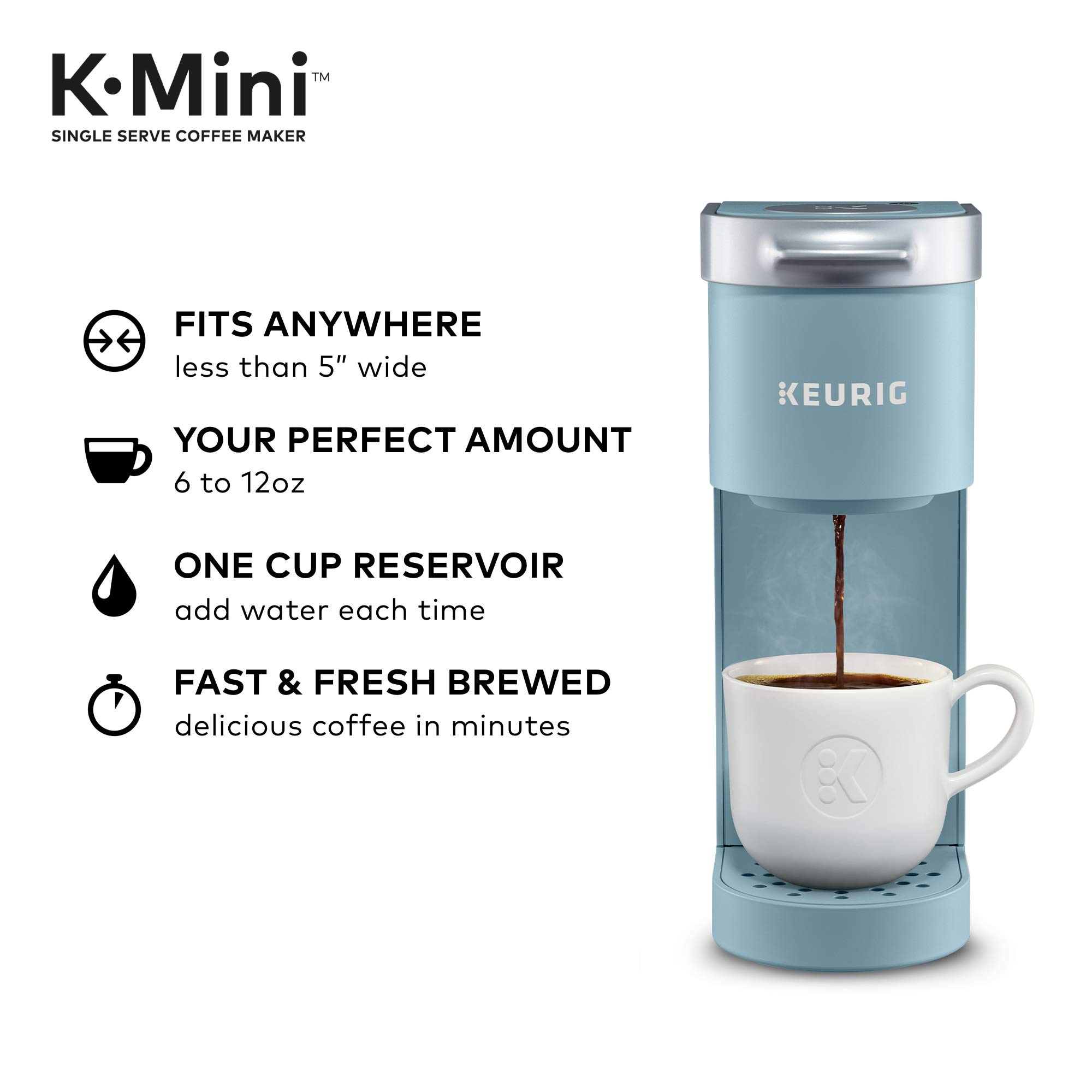 K-Mini® Single Serve Coffee Maker, Dreamy Blue