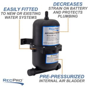 RecPro RV Accumulator Tank with Barbed Fittings