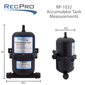 RecPro RV Accumulator Tank with Barbed Fittings