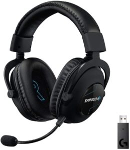 logitech g pro x wireless lightspeed gaming headset - shroud edition, black