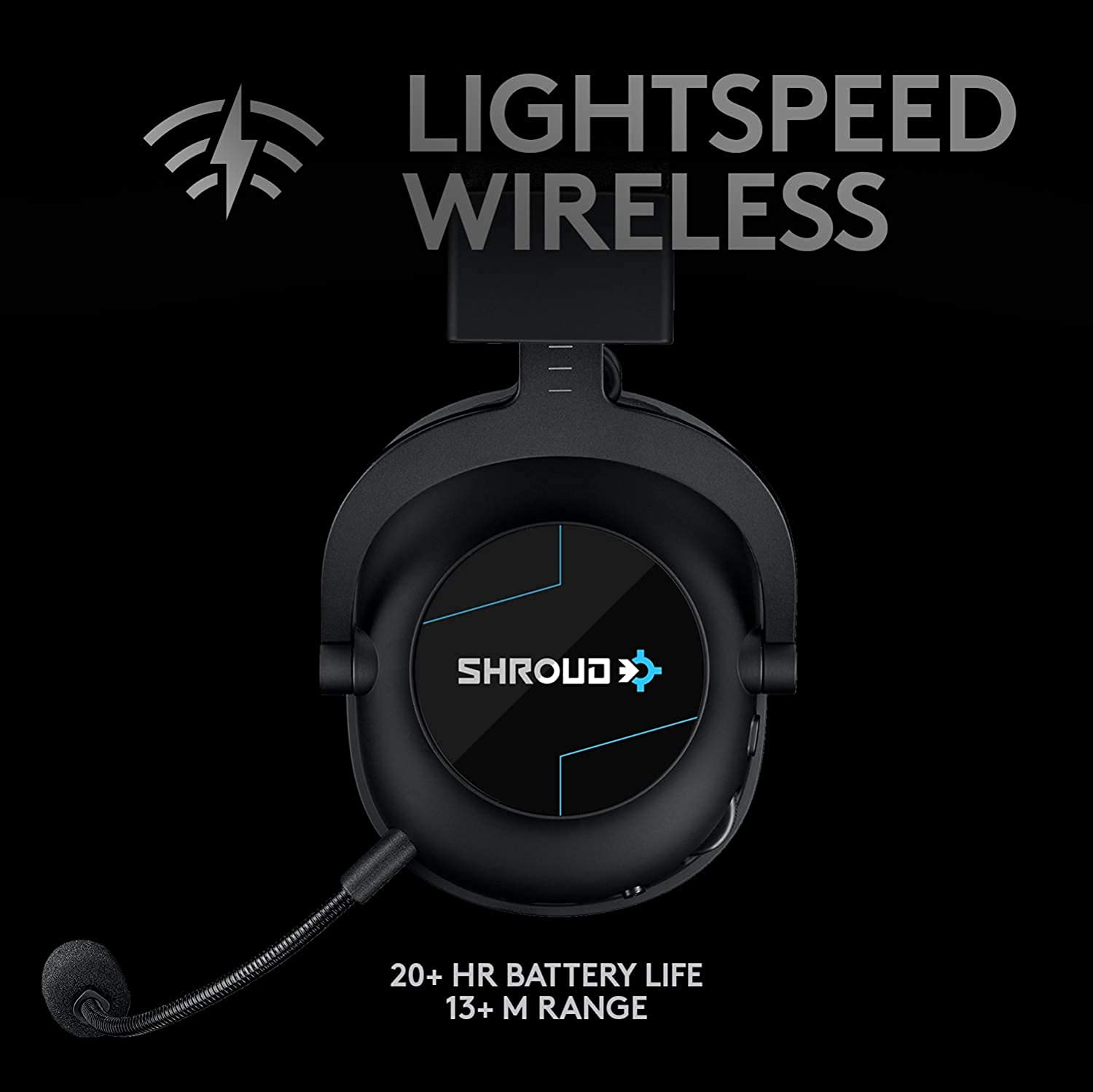 Logitech G PRO X Wireless Lightspeed Gaming Headset - Shroud Edition, Black