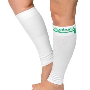 Vagabond 3XL and 2XL Wide Calf Toeless Compression Socks -15-20 mmHg for Fatigue, Pain, Leg Swelling, Comfy Compression (White, 3X-large)