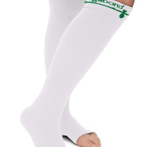 Vagabond 3XL and 2XL Wide Calf Toeless Compression Socks -15-20 mmHg for Fatigue, Pain, Leg Swelling, Comfy Compression (White, 3X-large)