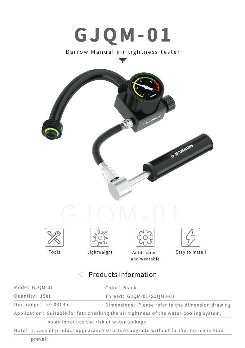 Barrow Manual air Tightness Tester