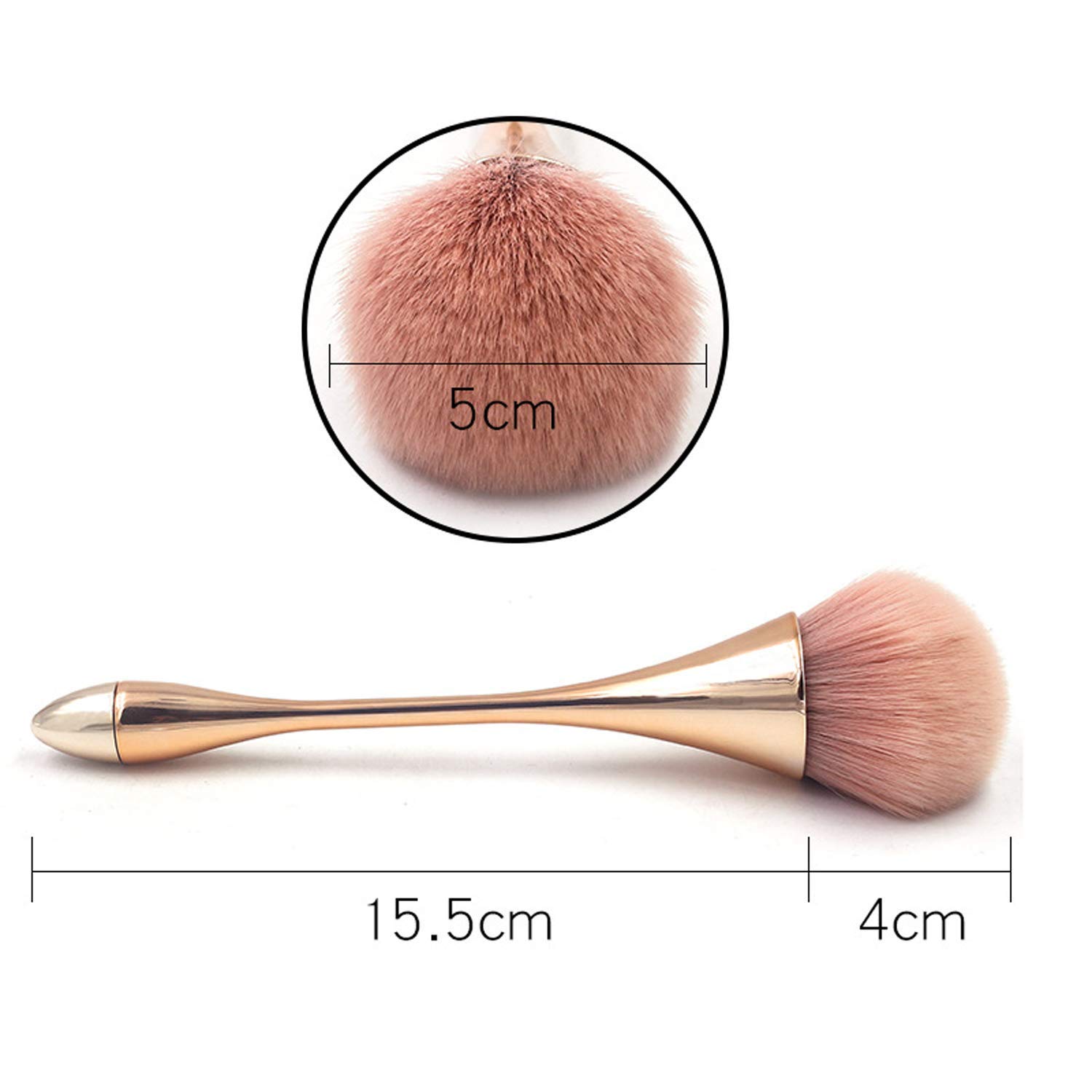 Super Large Mineral Powder Brush, Nail Brushes Kabuki Makeup Brushes Soft Fluffy Foundation Brush Blush Brush,Professional Powder Brushfor Daily Makeup(Rose Gold color) …