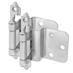 25 pair pack - cosmas 15628-sn satin nickel cabinet hinge 3/8" inset (pair) [15628-sn]