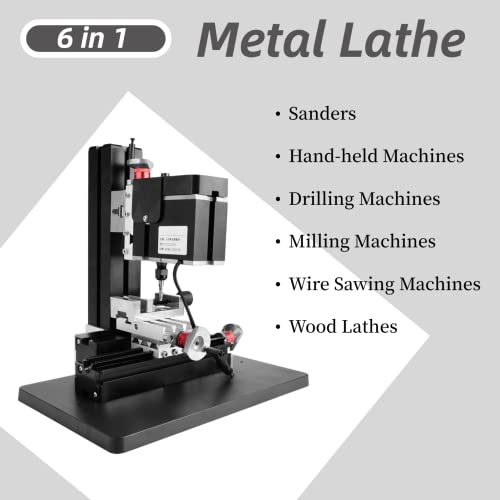 60W 12000RPM Mini Milling Lathe，100-240V DIY Mini Lathe Mini Miller，Mini Metal Lathe DIY Miniature Milling Machine Miller