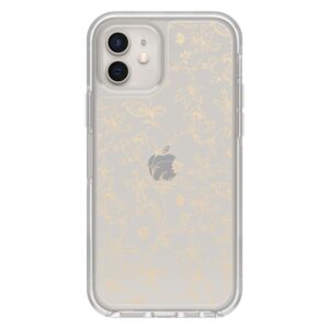 OtterBox iPhone 12 & iPhone 12 Pro Symmetry Series Case - WALLFLOWER (CLEAR/CLEAR WALLFLOWER GRAPHIC), ultra-sleek, wireless charging compatible, raised edges protect camera & screen