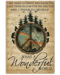 zmkdll what a wonderful world peace rustic retro fashion chic metal tin sign garage vintage garden house wall decor 12x8 inch