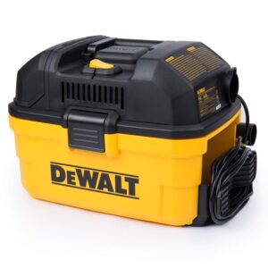 DEWALT DXV04T Portable 4 Gallon Wet/Dry Vaccum (Yellow) and Workshop Wet/Dry Vacs Vacuum Accessories WS17854A 1-7/8-Inch Vacuum Attachment Kit