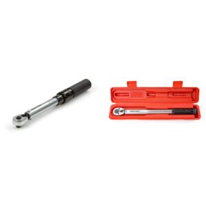 tekton 3/8 inch drive click torque wrench (10-80 ft.-lb.) | 24330 & 1/4 inch drive dual-direction click torque wrench (10-150 in.-lb.) | trq21101