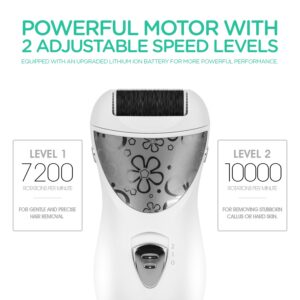 VOYOR Hair Removal for Women Facial Epilator Electric Razor Cordless Callus Remover 3-in-1 Hair Remover Set Rechargeable Lady Shaver BM310-NEW