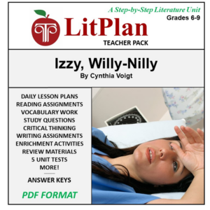 homeschool and online learning novel study guide for izzy, willy-nilly