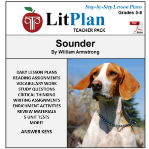 litplan teacher pack for sounder | a novel unit teacher guide with daily lesson plans, activities, study questions, quizzes & more - pdf download