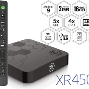 Package of 2 - BuzzTV XR4500 - Android 9 4K Ultra HD - 2GB Ram 16GB Storage Pack of 2