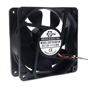 sxdool 12038 120mm x 38mm 3000rpm high airflow cfm 12v 3pin fg dc brushless ball bearing cooling fan