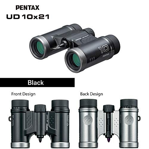 PENTAX Binoculars UD 10x21- Black. 10x magnification with roof prism. Bright and clear viewing, lightweight with Multi-coating to acheive excellent image performance. For concerts, sports and safari