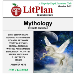 homeschool and online learning novel study guide for mythology