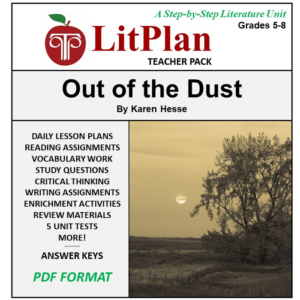 homeschool and online learning novel study guide for out of the dust