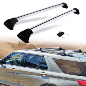 snailfly crossbars customized fit for 2020-2024 ford explorer adjustable cross bars roof racks with lock